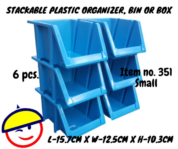Small stackable plastic organizer, bin or box (6pcs.) | Lazada PH