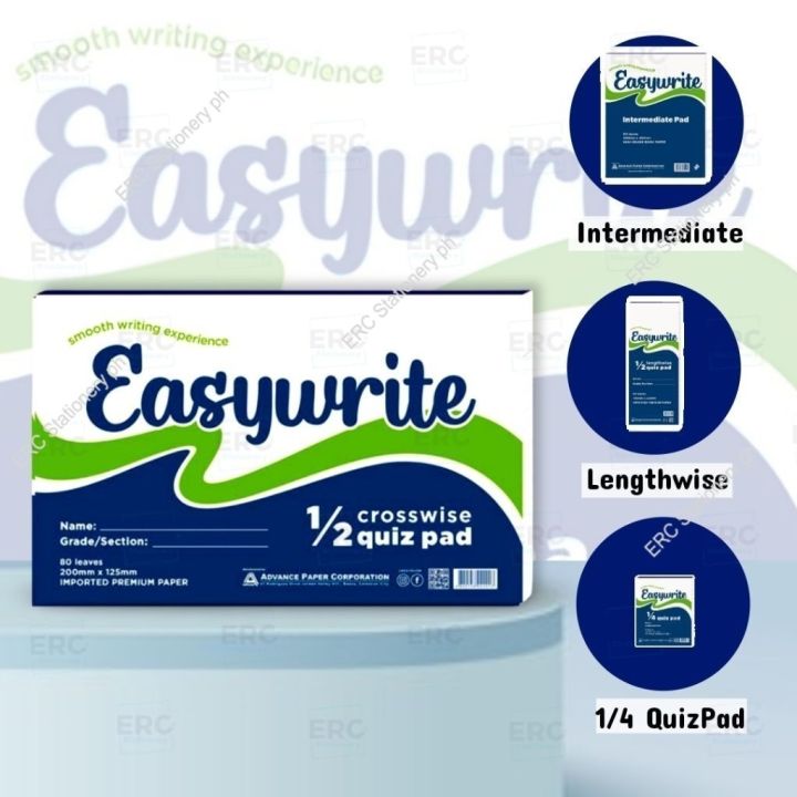 ERC Easywrite Crosswise Pad Paper Smooth White 80Leaves Grade 12345 to ...