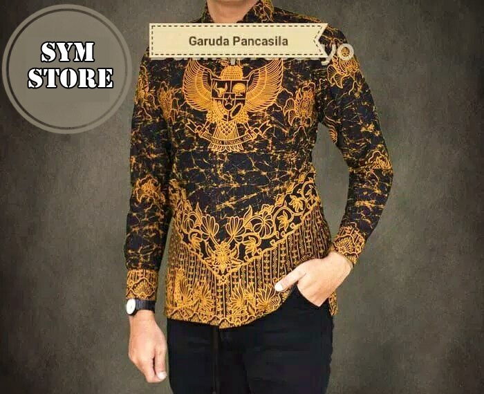 KEMEJA BATIK GARUDA PANCASILA TERBARU | LENGAN PANJANG | BAJU BATIK ...