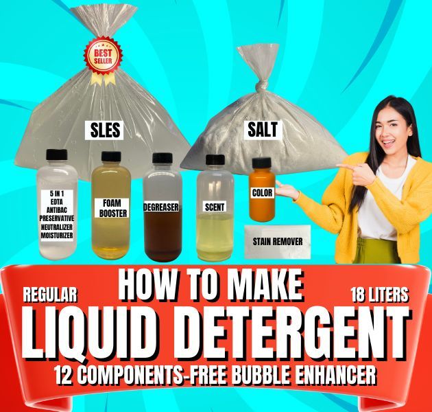 DIY LIQUID DETERGENT KIT 18 LITERS YIELD FREE BUBBLE ENHANCER | Lazada PH