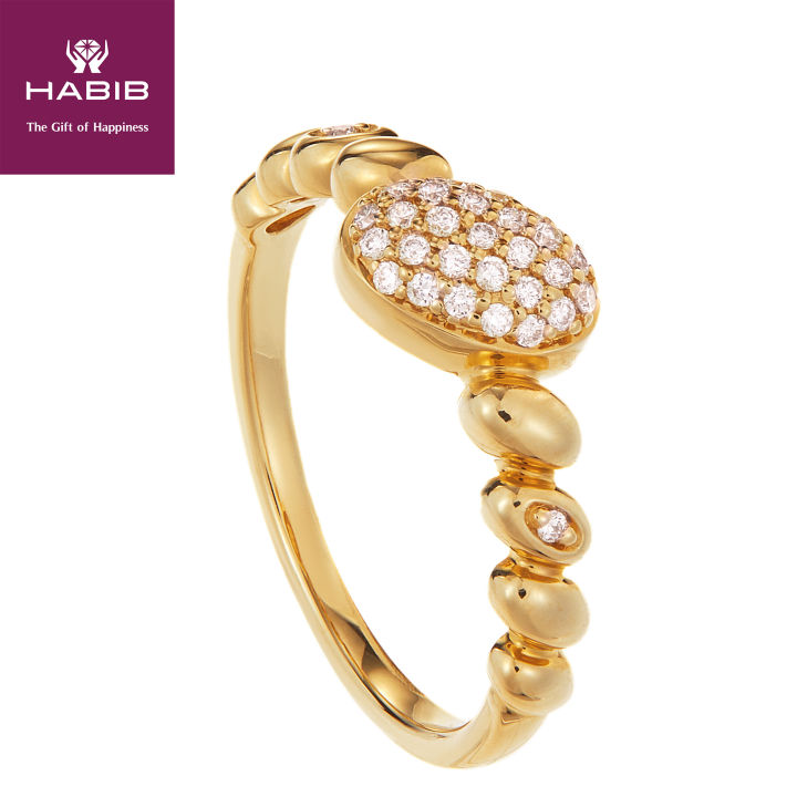 HABIB Round Diamond Ring in 375/9K Yellow Gold 260520321 | Lazada