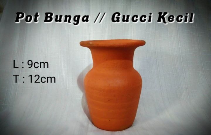 New Pot// Gucci // Vas Bunga ukuran kecil // Tempat Bunga//Tanah Liat // Grabah // Gerabah ...