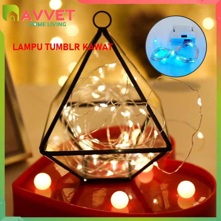 Lampu Tumblr Kawat Mini 1 2 3 5 Meter Lampu Hias Dekorasi Gift Box ...