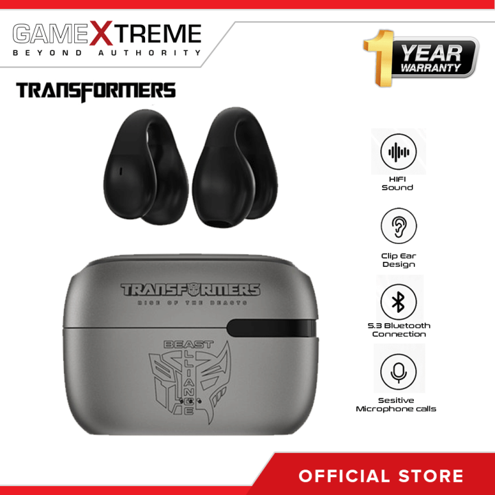 Transformers TF-T05 True Wireless Ear-Clip Earphones Grey | Lazada PH