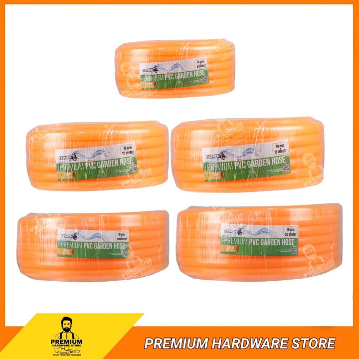 COMEN 2MM Thickness Orange Garden Hose 16MM (5M / 10M / 15M / 20M / 30M) Water Hose Paip Air ...