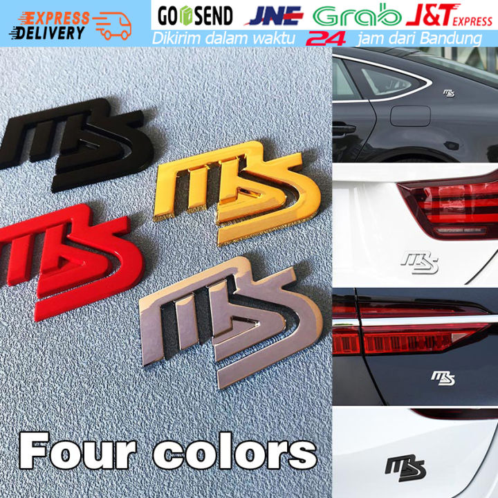 Stiker Emblem Mazda MS Metal 3D Letter Car Auto Decorative Rear Trunk ...