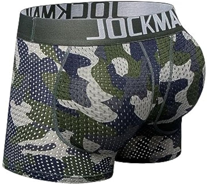 MIESHUT Men's Underwear Boxer Back Mens Padded Underwear Boxer with Hip ...