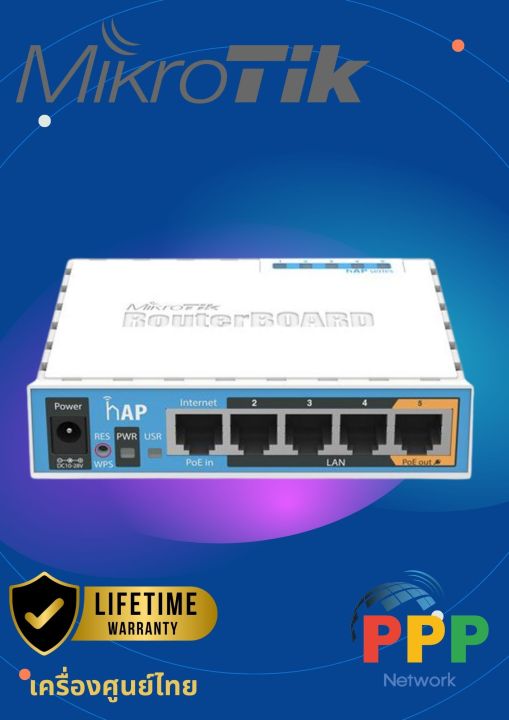 Mikrotik hAP ac lite TC(RB952Ui-5ac2nD-TC) | Lazada.co.th