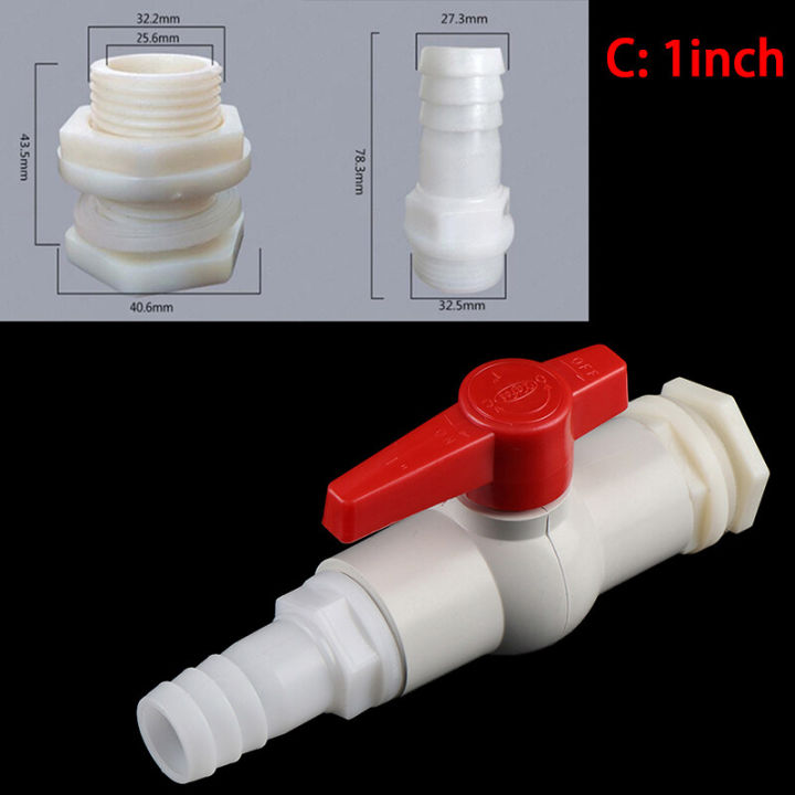 1/2" 3/4" 1" tank Joints aquarium outlet bucket connector fittings ...
