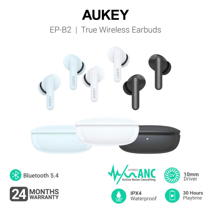 Aukey EP-B2 True Wireless Earbuds with Customised App Control, Crystal ...