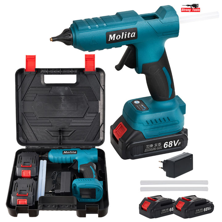 MOLITA ปืนยิงกาวแบตเตอรี่ 68V ปืนยิงกาวไร้สาย ปืนยิงกาว แบตเตอรี่ 2 ...