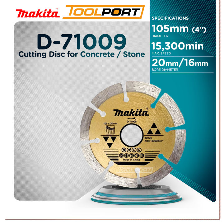 Makita D-71009 Diamond Cutting Disc for Concrete / Stone 4-inches ...