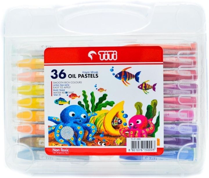 TiTi 36-Piece Oil Pastel Colour Box Set Multicolour / Crayons | Lazada ...