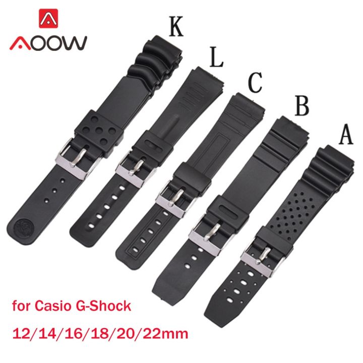 12mm 14mm 16mm 18mm 20mm 22mm Silicone Watchband for Casio G-Shock ...