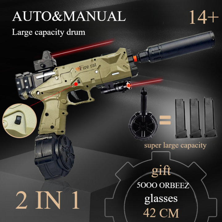 Fire Rat Electric + Manual Pistol Gel Blasters Toy for Kids and Adults ...