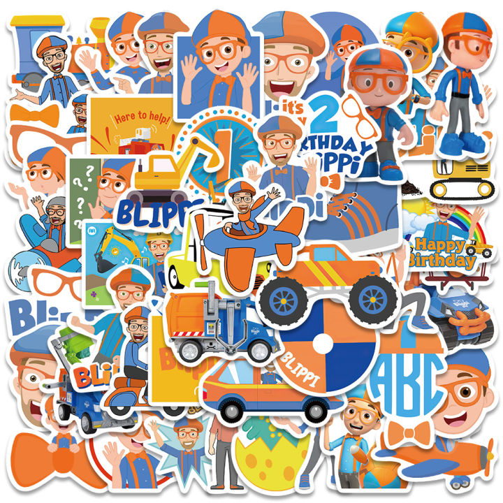 10/50PCS Cartoon BLiPPi Stickers Children Anime Decals For Laptop ...