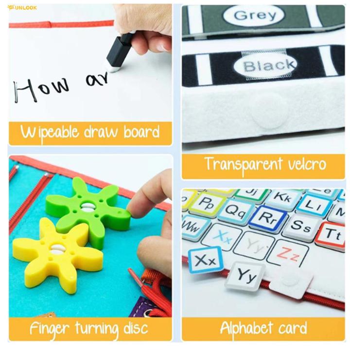 Kids Felt Busy Board Learning Toys Interactive Kids Busyboard with ...