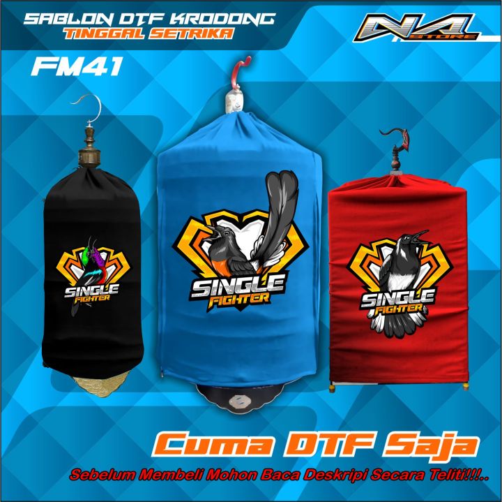 Kerodong Motif SINGLE FIGHTER SOGON Sangkar Murai Kotak Printing DTF ...