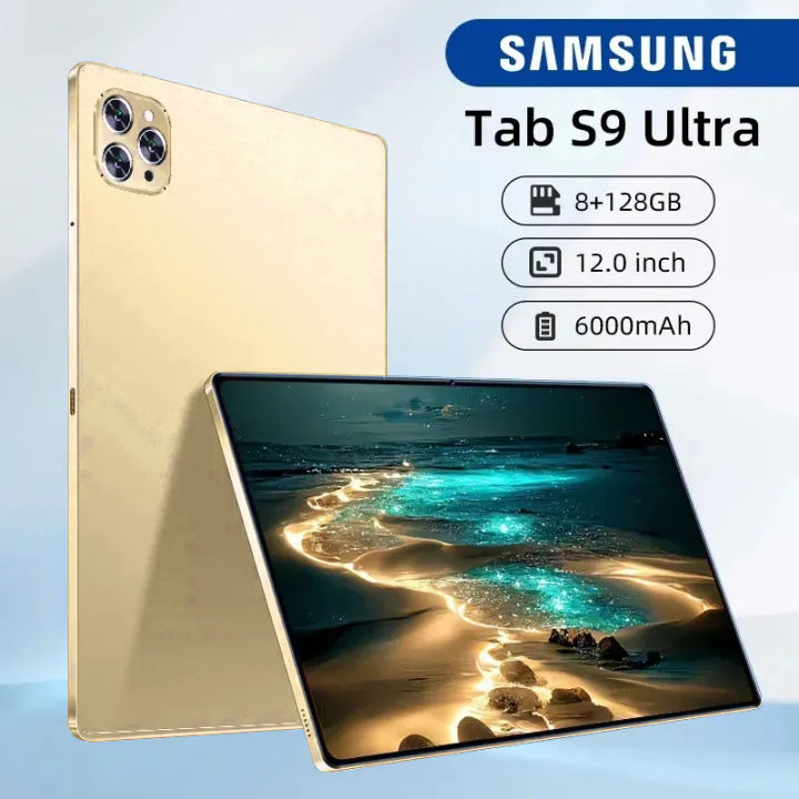 SAMSUNG S9 Ultra Tablet Gold 12 inch 16GB+512GB Gaming Tablet 2024 Kids ...