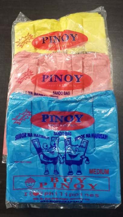PINOY PLASTIC SANDO BAG (ASSORTED COLOR) 40pc/pack | Lazada PH