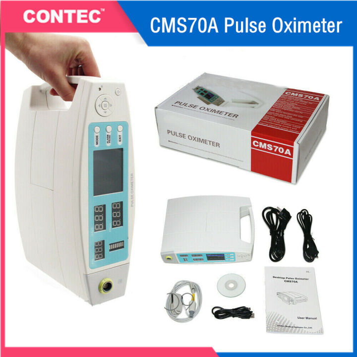 CONTEC CMS70A SPO2 เครื่องวัดความอิ่มตัวของออกซิเจนในเลือด LED อัตราการ ...