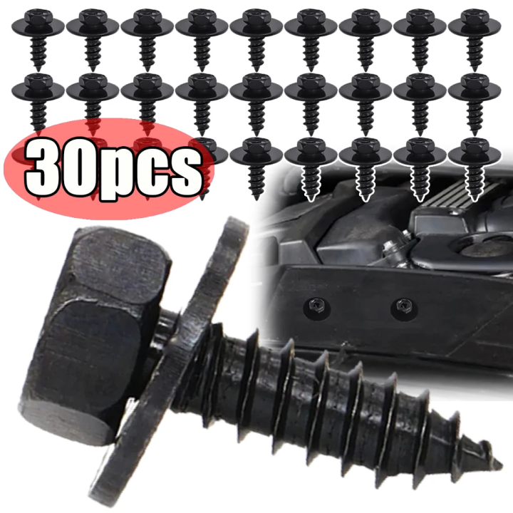 Car Bumper Self-tapping Screws Fender Cover Engine Shields Splash Guard ...