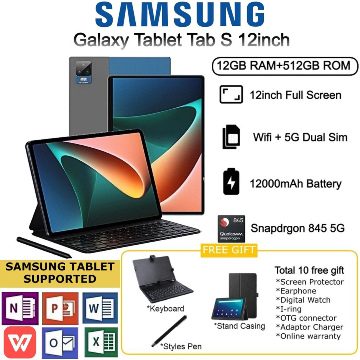 samsung galaxy 12GB+512GB Android 10.0 Tablet 11.0inch HD Screen PC 5G ...