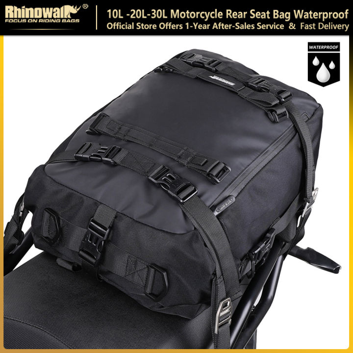 Rhinowalk Motorcycle Rear Seat Bag 10L 20L 30L Waterproof ...