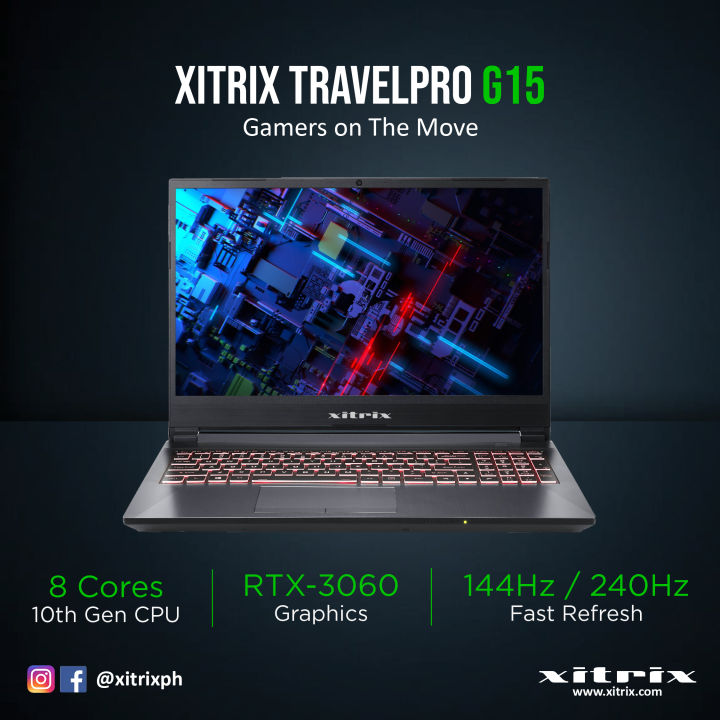 Xitrix TravelPro G15 RTX-3060 (GeForce RTX3060; 240Hz 15.6 FHD; Core i5 ...