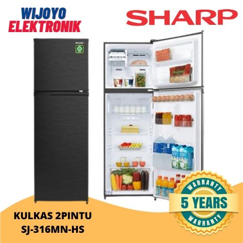 KULKAS 2 PINTU SHARP SJ 316 MN-HS 256L TANPA BUNGA ES NO FROST | Lazada ...