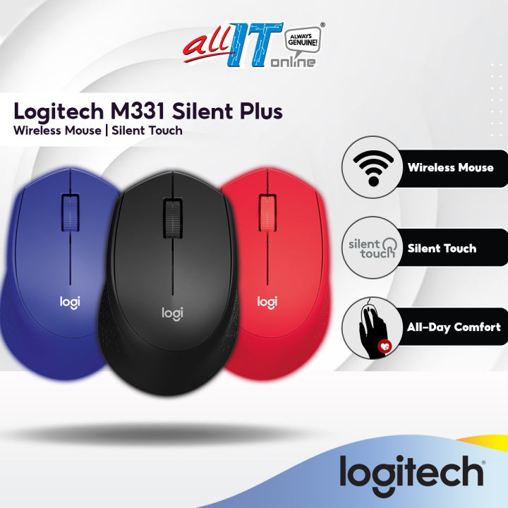 Logitech M331 Silent Plus Wireless Mouse | SilentTouch | Comfort | Long ...