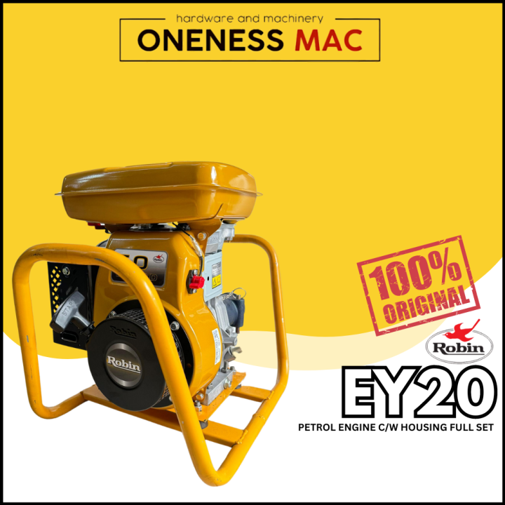 ROBIN PETROL ENGINE -EY20 -5.0HP C/W POKER FRAME , 19MM KT (C) COUPING ...