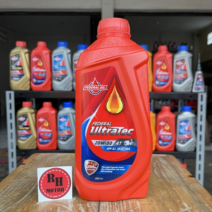 Oli Mesin Motor Federal Ultratec 4T (SAE 20W-50/API SJ) (0.8L) | Lazada ...