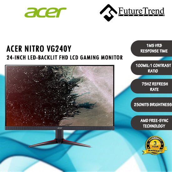 Acer Nitro VG240Y (UM.QV0SM.003) 24-inch Full HD 75Hz LED-backlit LCD ...