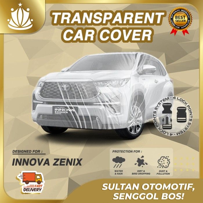 Sarung Mobil Plastik TEBAL Body Cover Transparan All New Innova Zenix ...