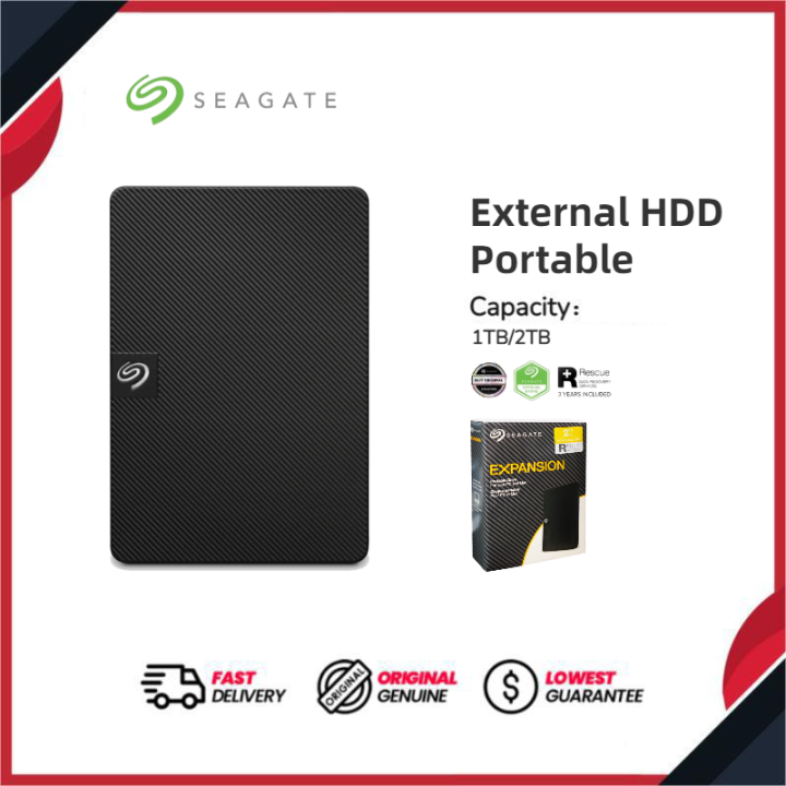 Seagate Expansion Portable Drive 1TB 2TB External Hard Drive For Mac and Windows Portable USB 3. ...