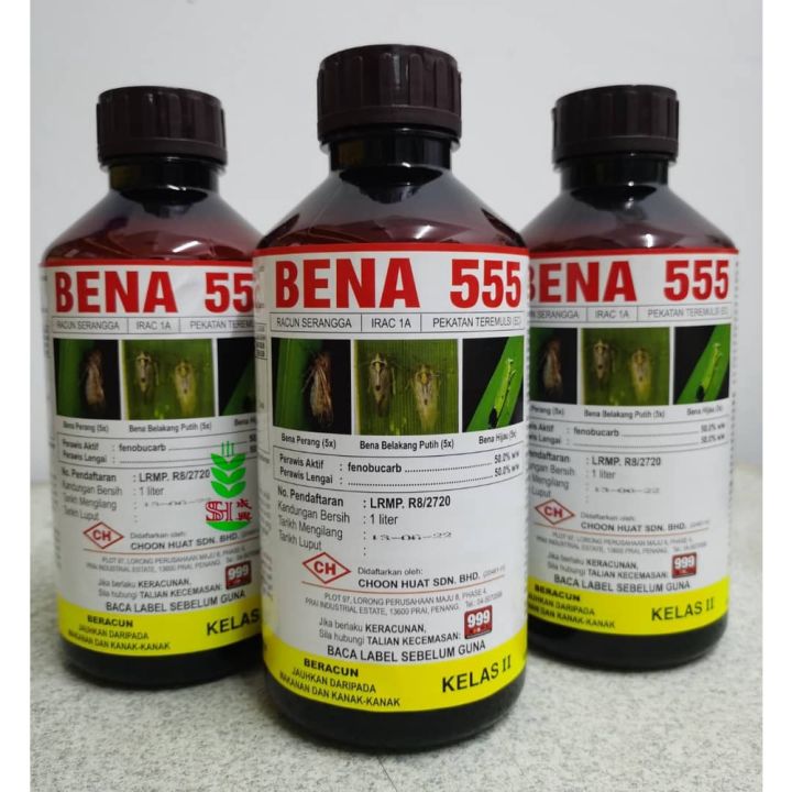♢1L Bena 555 Racun Serangga | fenobucarb 50 | Bena Hijau | Bena Perang | Pianggang | Belalang ...