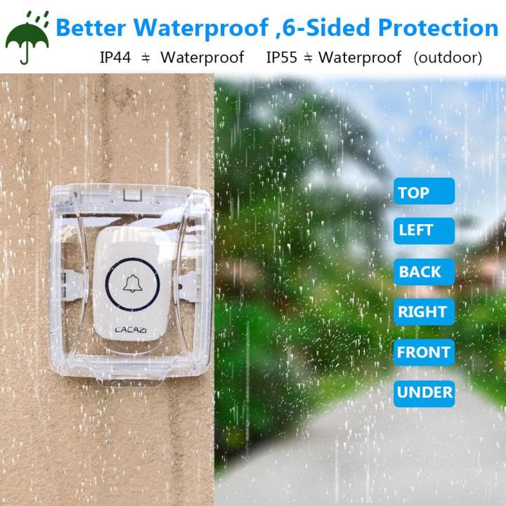 Waterproof Cover for Wireless Doorbell Outdoor Door Bell Smart Door ...