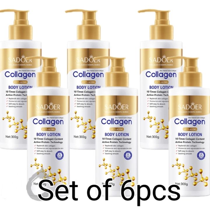 Buy 1 Take 5 SADOER Collagen Whitening Body Lotion Effective Permanent Whitening Wrinkle Anti ...