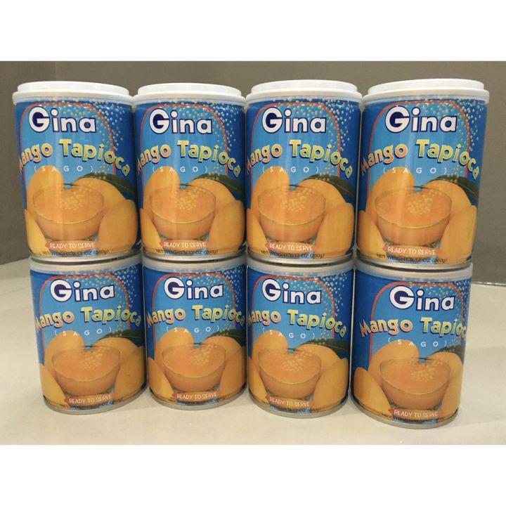 Gina Mango Tapioca Mango Sago (8 Cans) | Lazada PH