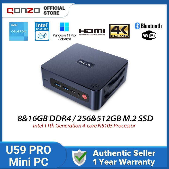 New U59 PRO Mini PC (Pre-activated Win 11 Pro) Desktop 16GB+512GB CPU ...