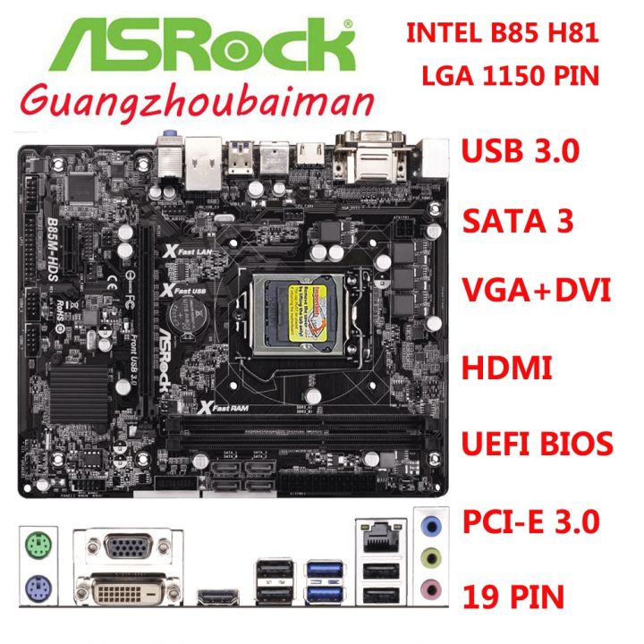 ASRock B85M-PRO4 Motherboard HDS H87M-PRO4 H81M-HDS Micro ATX DDR3 ...