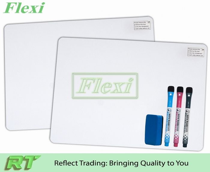 A4 Plastic NON-Magnetic Double-sided Whiteboard Set (Bundle of 2 with ...