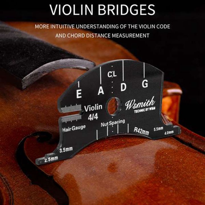 TECHCHIP-Violin Bridges Multifunctional Mold Template 4/4 Violin Bridges Repair Reference Tool ...
