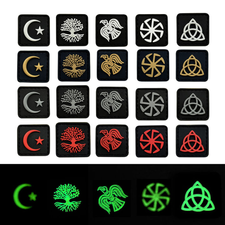 Celtic Symbols PVC Morale Badge for Tactical Backpack Viking Hook&loop ...