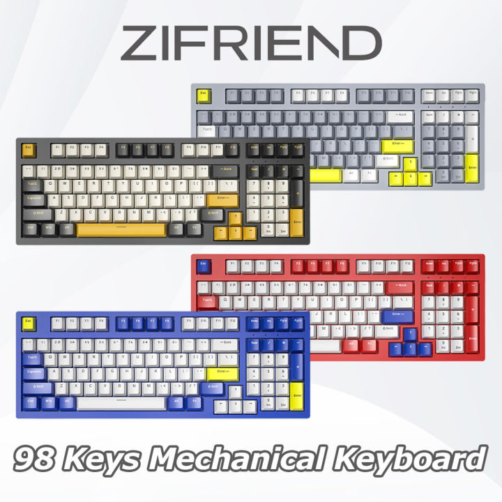 ZIFRIEND KY98 98 Tombol Keyboard Mekanik Keyboard Gaming Berkabel ...