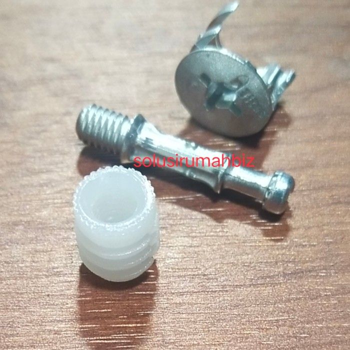 Furniture Knock Down SET 3pc Skrup Baut Minifix 30mm + Casing + Socket ...