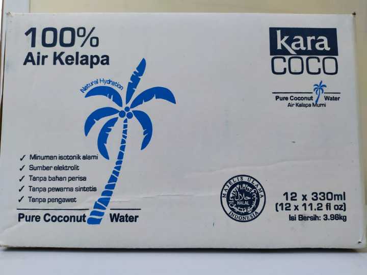 KARA COCO Coconut Water/ 100% Air Kelapa (1 Karton 12pcs x 330ml ...
