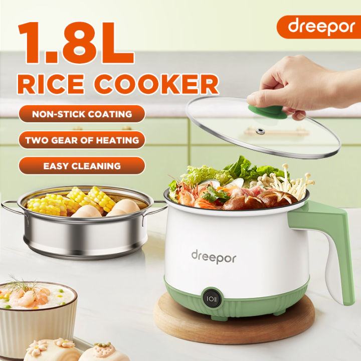 Dreepor Mini Rice Cooker Multi-function Cooker Non-Stick Inner Pot With ...