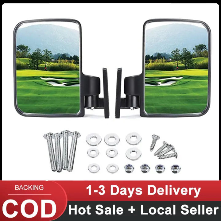 Golf Cart Rear View Mirror 180 Degree Rear View Mirror Extra Wide Truck ...